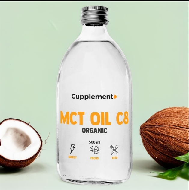 Økologisk MCT C8 Olie 500ml – Ultimativ Energiopgradering | Sunnah Foods